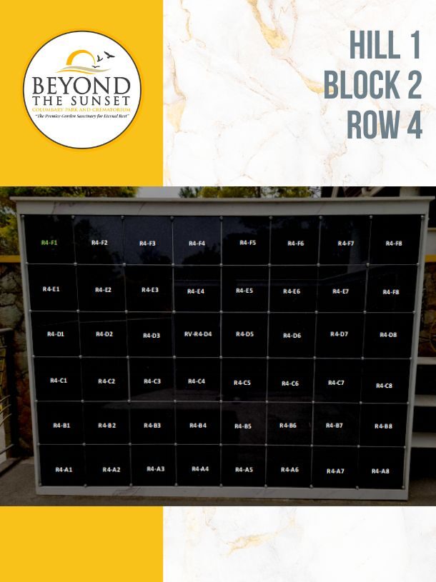 Hill 1 B2 – Row 4 LEVEL CDE REGULAR VAULTS (4 Urns Capacity) – Beyond ...